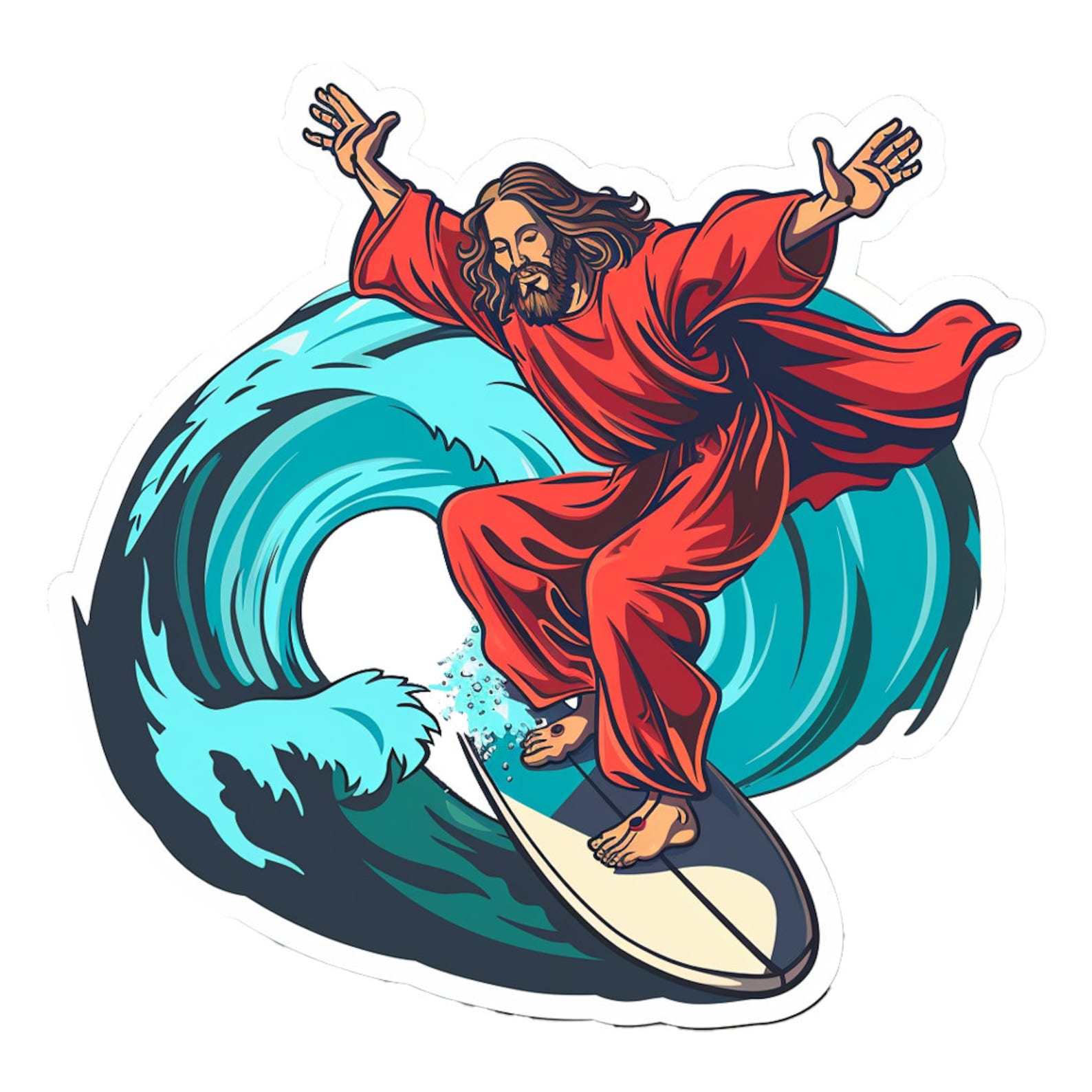 Jesus Christ Surfing EASTER Christian SVG PNG Religious Svg ...