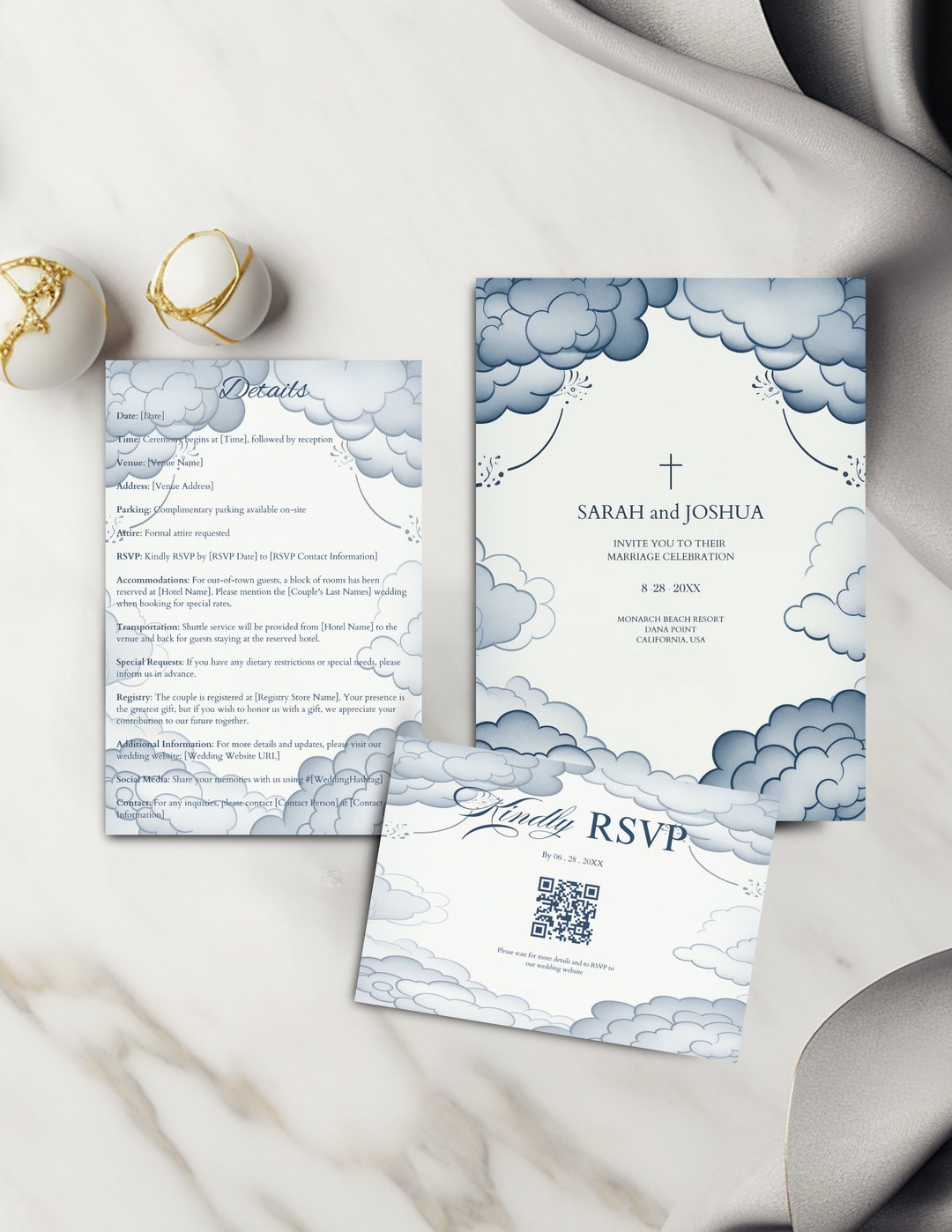 Christian Wedding Invitations, Elegant Wedding Program Template, Free ...