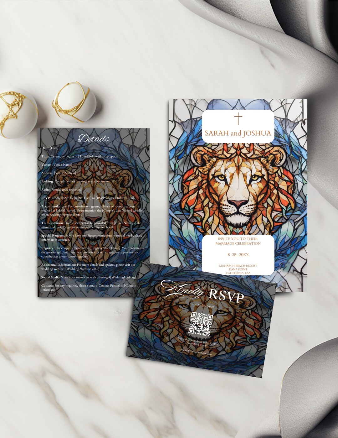 Christian Wedding Invitations, Elegant Wedding Program Template, Free ...