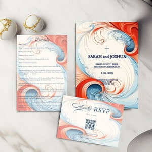 Christian Wedding Invitations, Elegant Wedding Program Template, Free ...