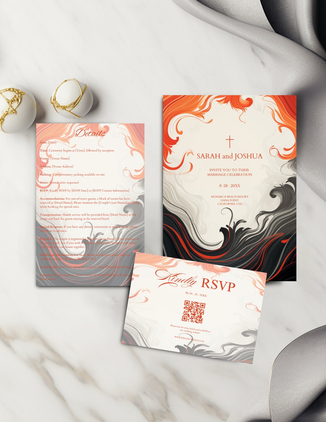 Christian Wedding Invitations, Elegant Wedding Program Template, Free ...