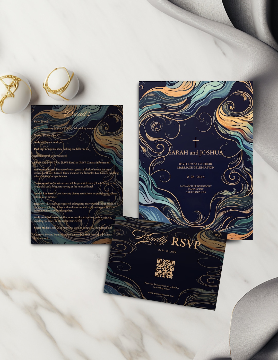 Christian Wedding Invitations, Elegant Wedding Program Template, Free ...