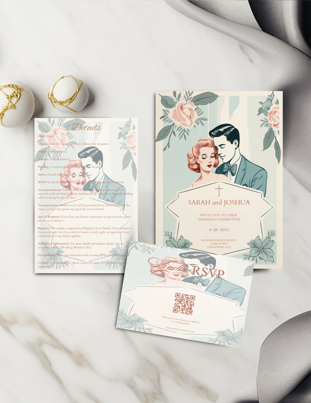 Christian Wedding Invitations, Elegant Wedding Program Template, Free ...