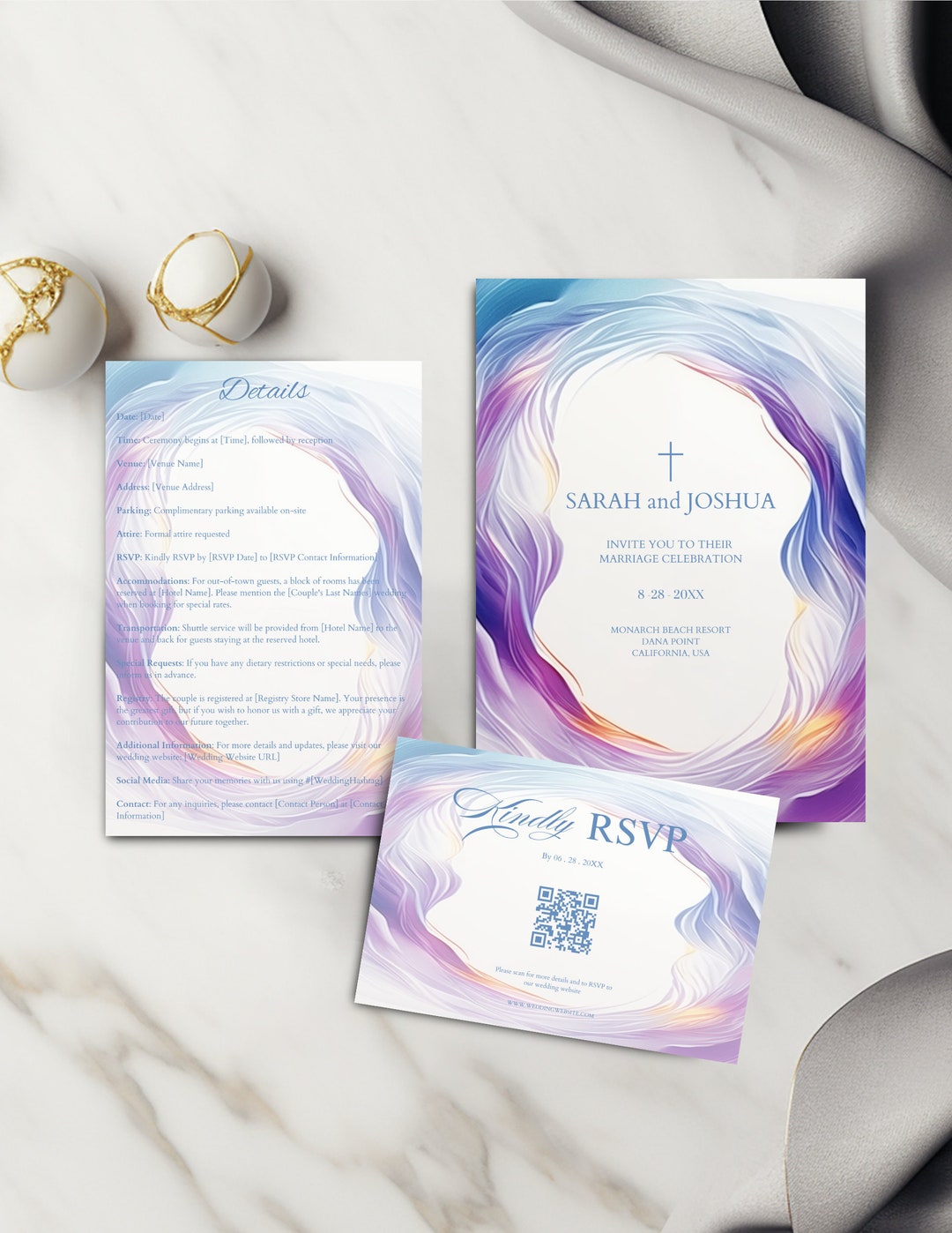 Christian Wedding Invitations, Elegant Wedding Program Template, Free ...
