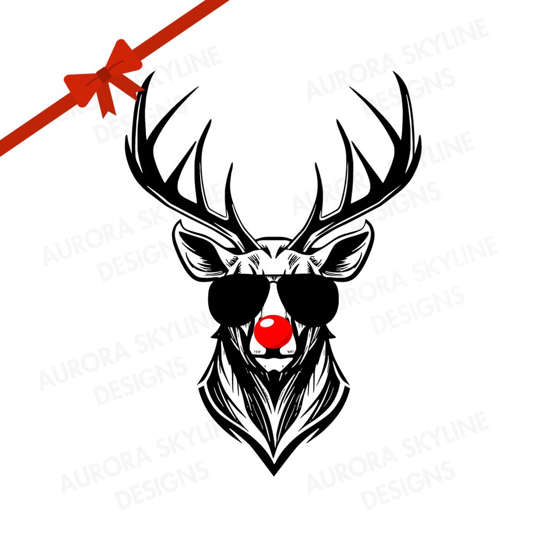 RUDOLF the REDNOSED REINDEER Svg Deer Svg Christmas Svg - Etsy UK