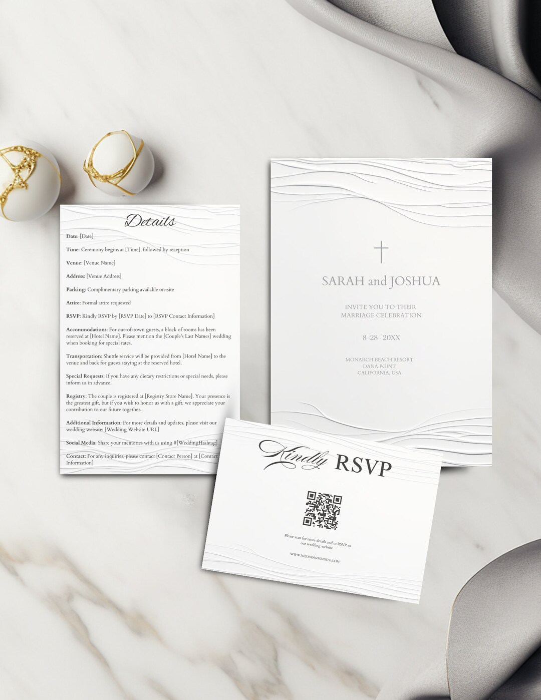 Christian Wedding Invitations, Elegant Wedding Program Template, Free ...