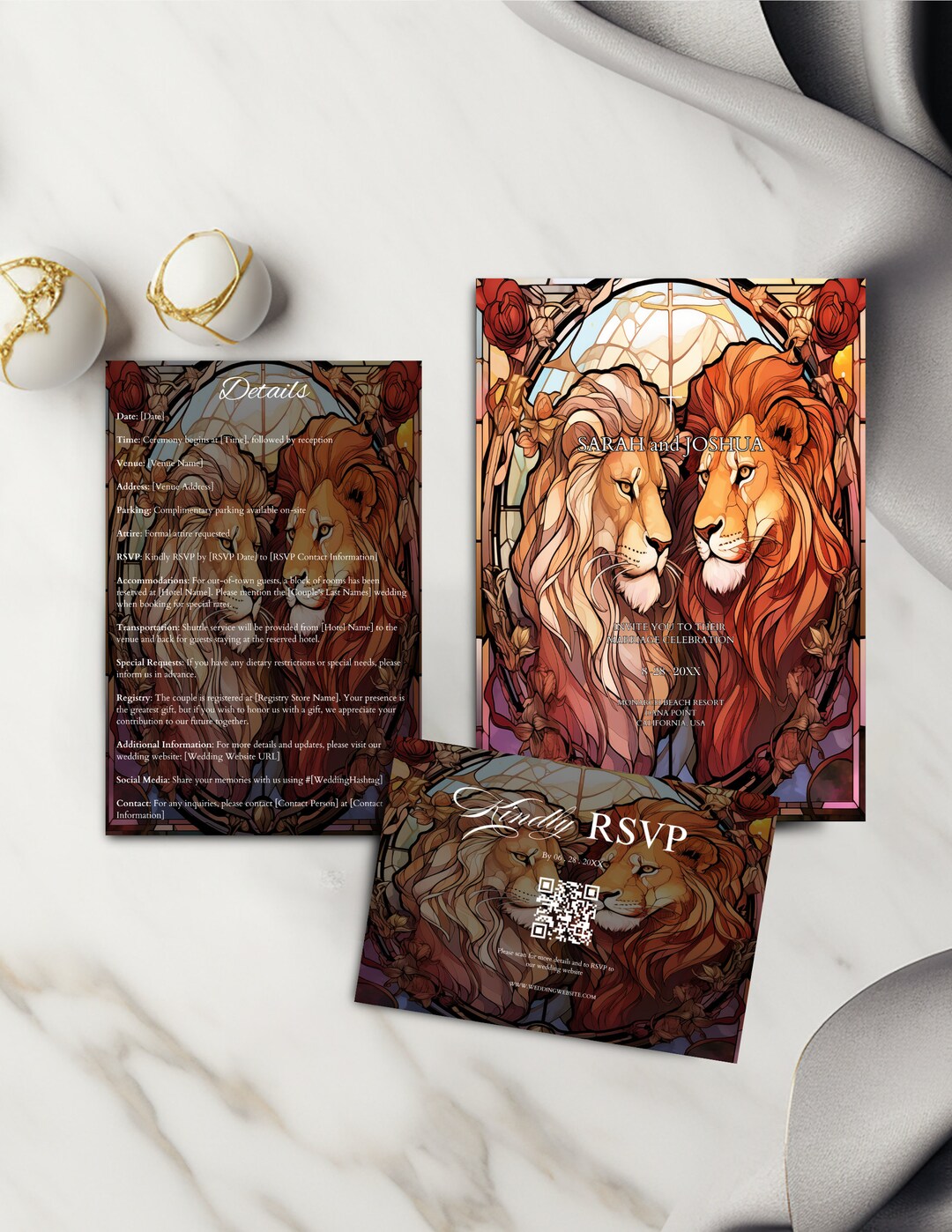 Christian Wedding Invitations, Elegant Wedding Program Template, Free ...