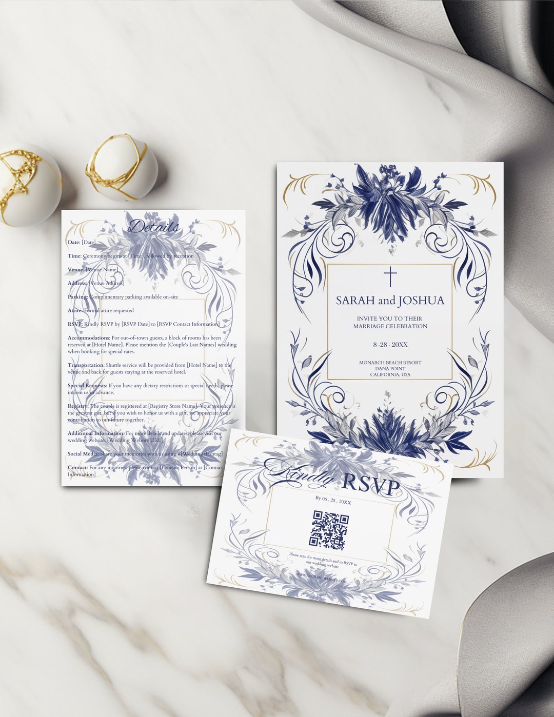 Christian Wedding Invitations, Elegant Wedding Program Template, Free ...