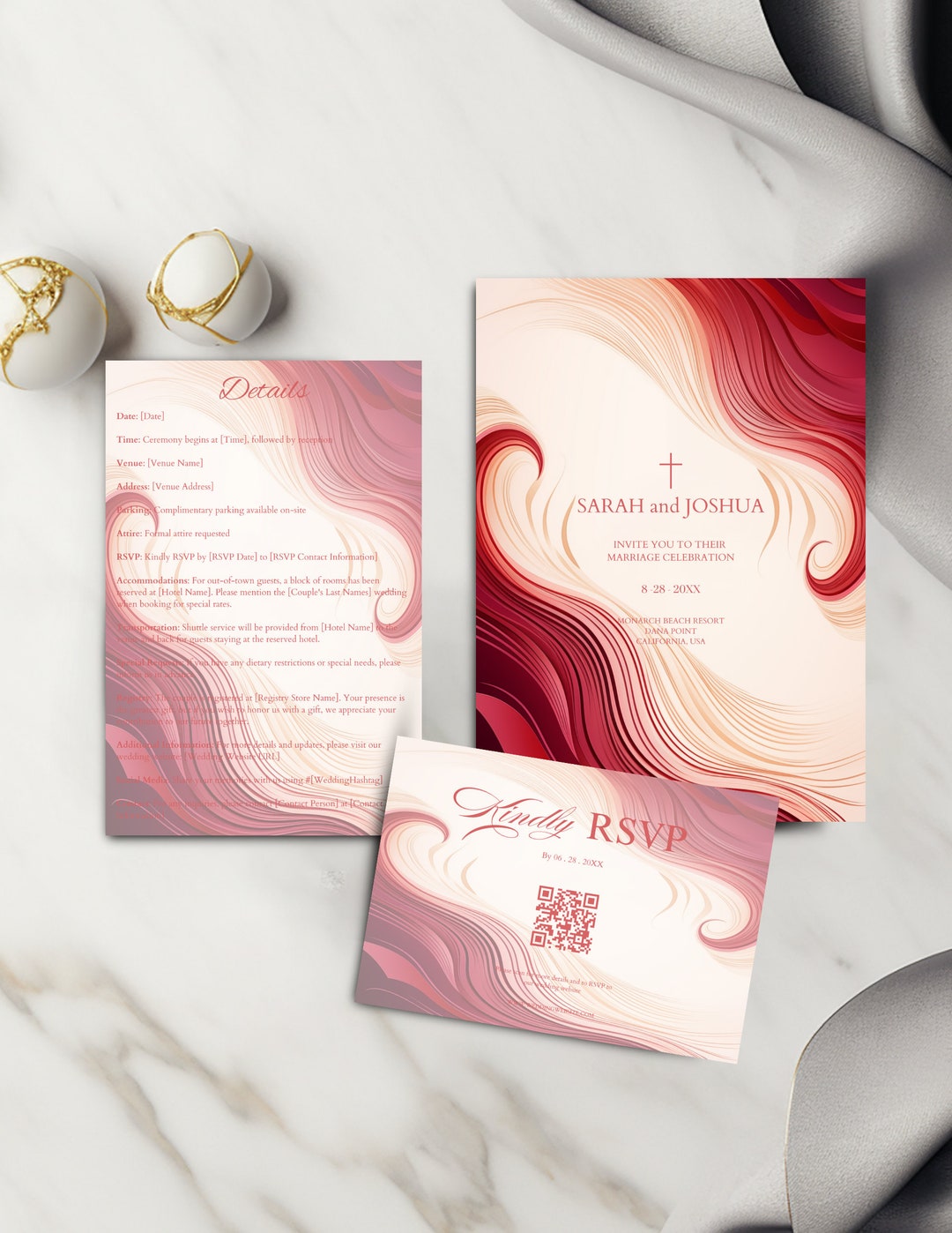 Christian Wedding Invitations, Elegant Wedding Program Template, Free ...