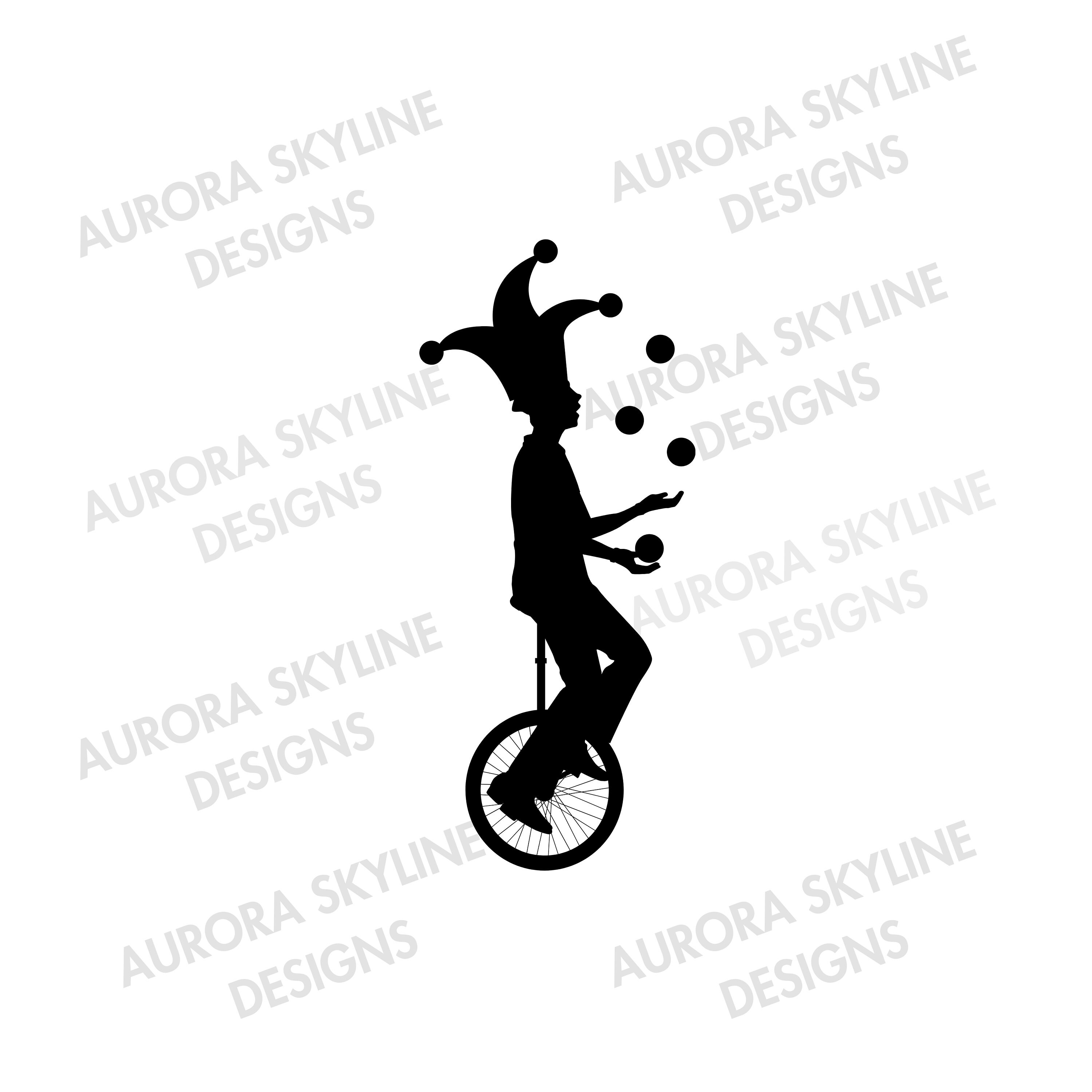 Jester Unicycle Svg Clown Svg Unicycle Svg Juggling Svg Jester Svg - Etsy