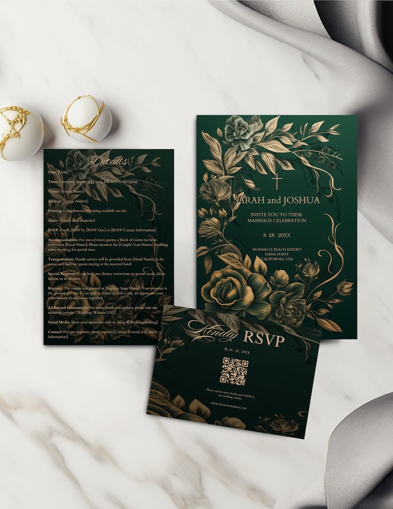 Christian Wedding Invitations, Elegant Wedding Program Template, Free ...