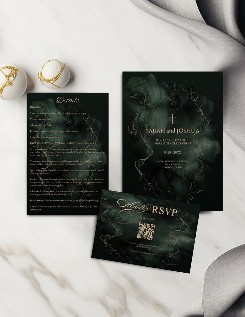 Christian Wedding Invitations, Elegant Wedding Program Template, Free ...