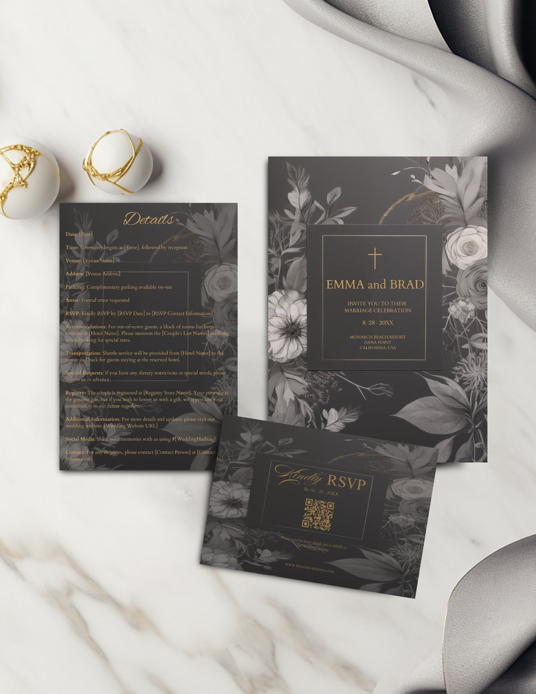 Christian Wedding Invitations, Elegant Wedding Program Template, Free ...