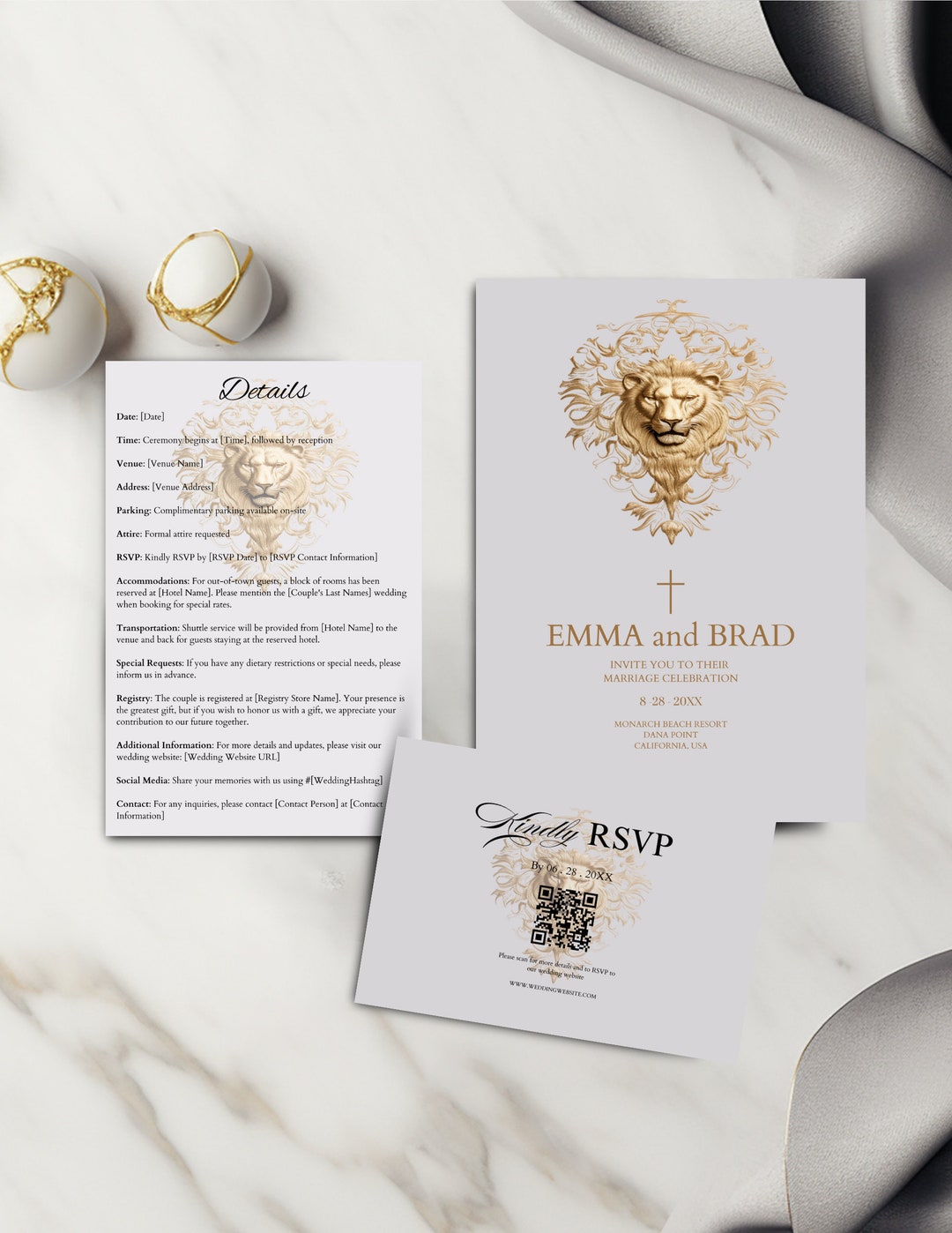 Christian Wedding Invitations, Elegant Wedding Program Template, Free ...