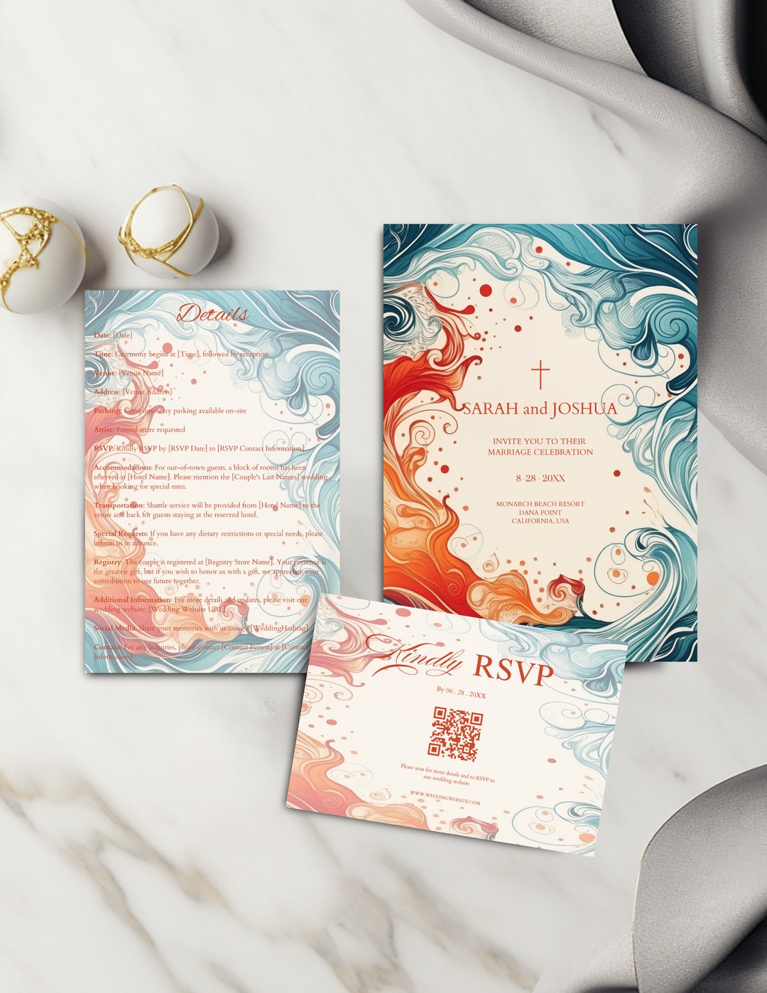 Christian Wedding Invitations, Elegant Wedding Program Template, Free ...