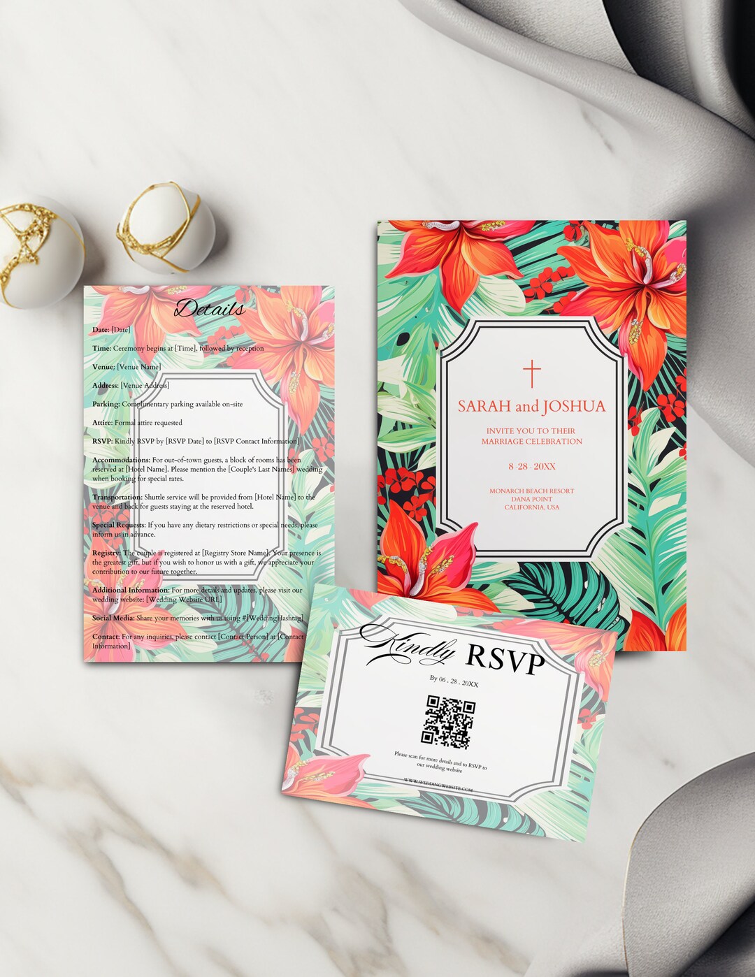 Christian Wedding Invitations, Elegant Wedding Program Template, Free ...