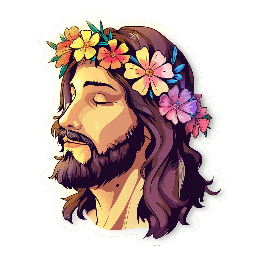 Jesus Christ EASTER Crown of Flowers Christian SVG Religious Svg ...