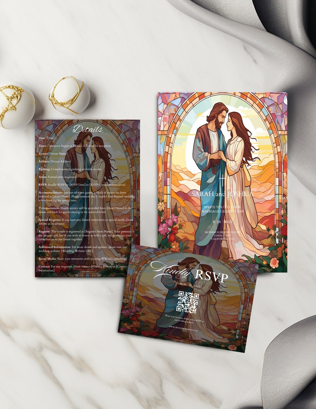 Christian Wedding Invitations, Elegant Wedding Program Template, Free ...