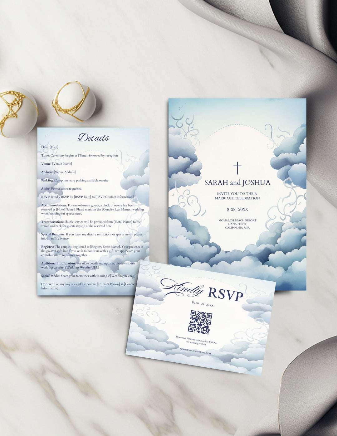 Christian Wedding Invitations, Elegant Wedding Program Template, Free ...