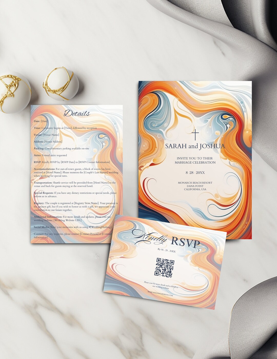 Christian Wedding Invitations, Elegant Wedding Program Template, Free ...