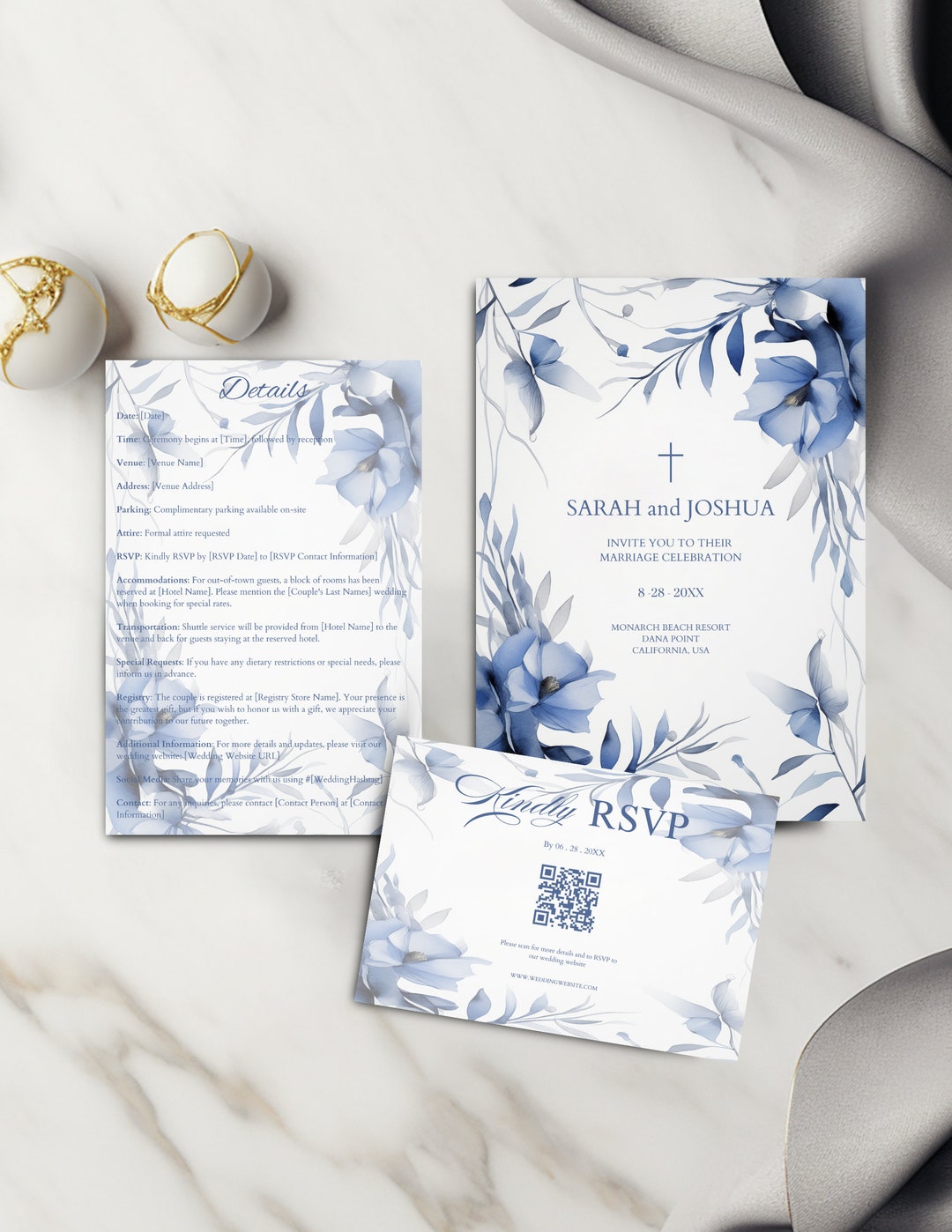 Christian Wedding Invitations, Elegant Wedding Program Template, Free ...
