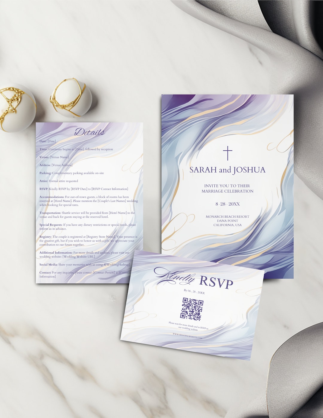 Christian Wedding Invitations, Elegant Wedding Program Template, Free ...