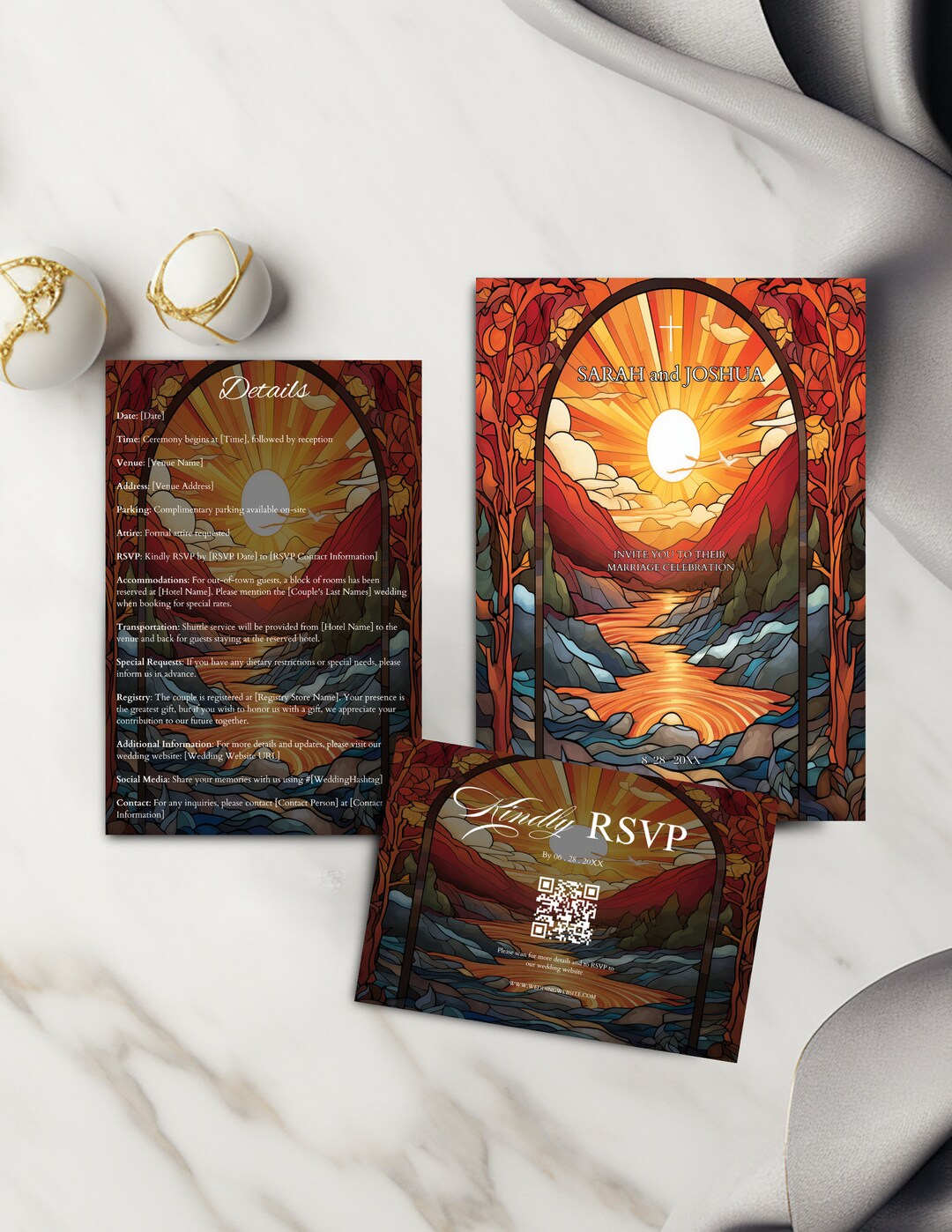 Christian Wedding Invitations, Elegant Wedding Program Template, Free ...