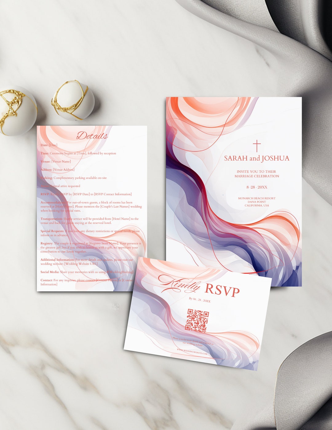 Christian Wedding Invitations, Elegant Wedding Program Template, Free ...