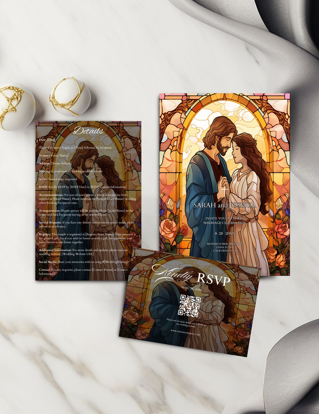 Christian Wedding Invitations, Elegant Wedding Program Template, Free ...