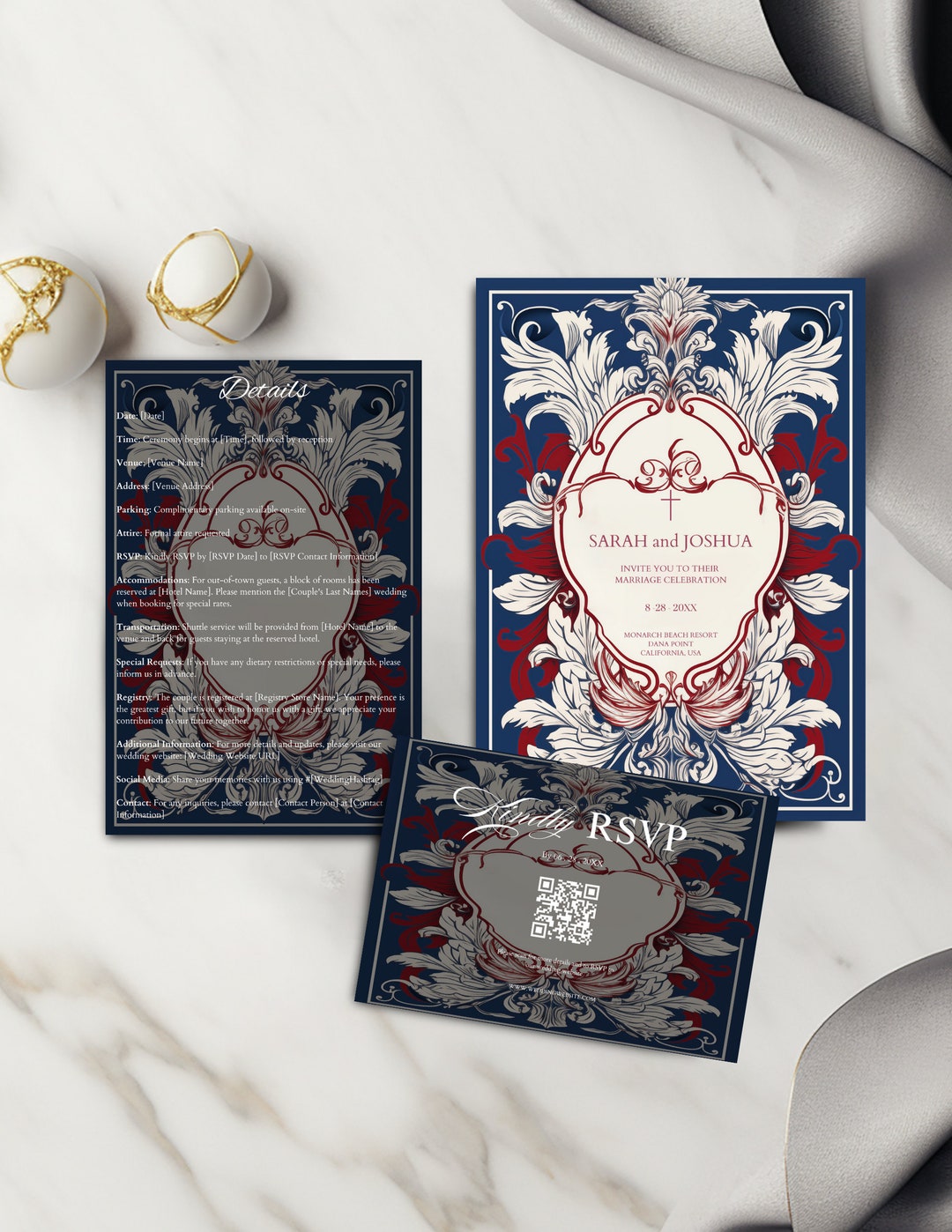 Christian Wedding Invitations, Elegant Wedding Program Template, Free ...