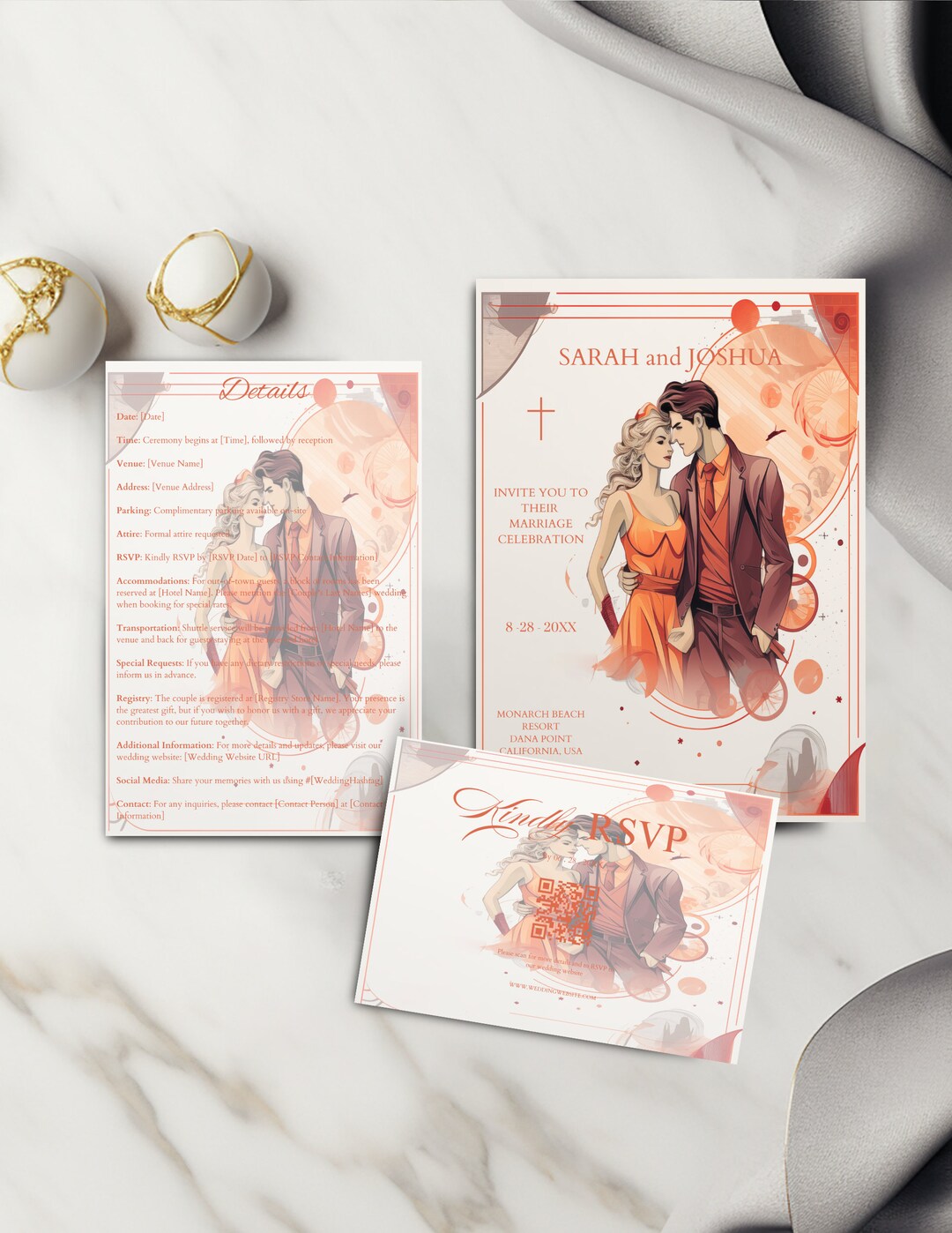 Christian Wedding Invitations, Elegant Wedding Program Template, Free ...