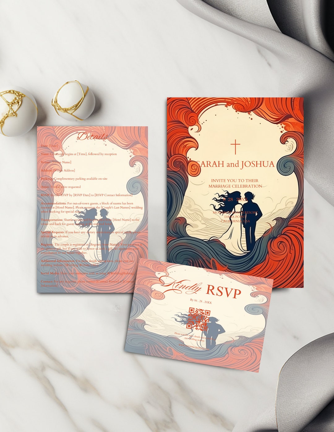 Christian Wedding Invitations, Elegant Wedding Program Template, Free ...