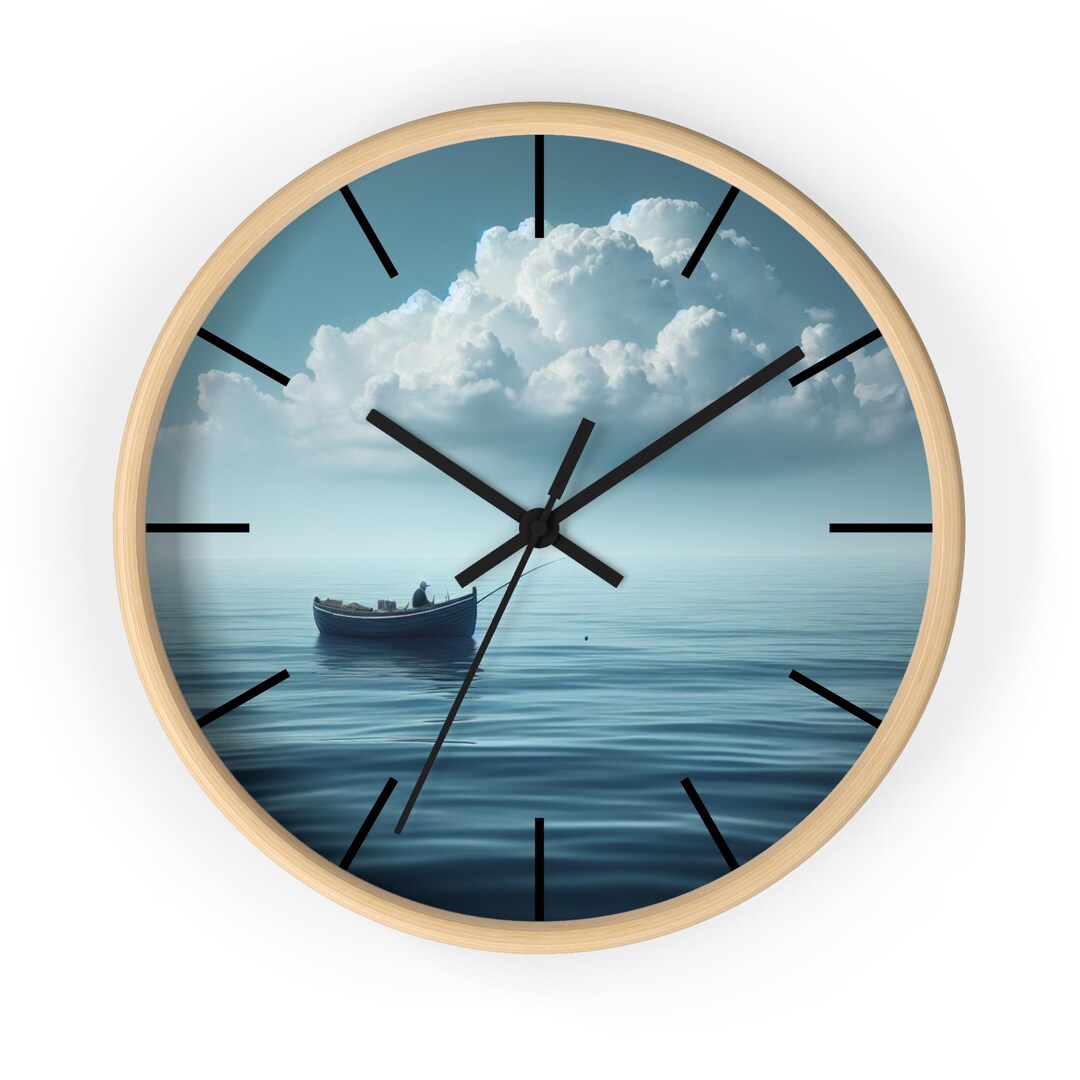 Fishing on a Boat Wall Clock - Etsy