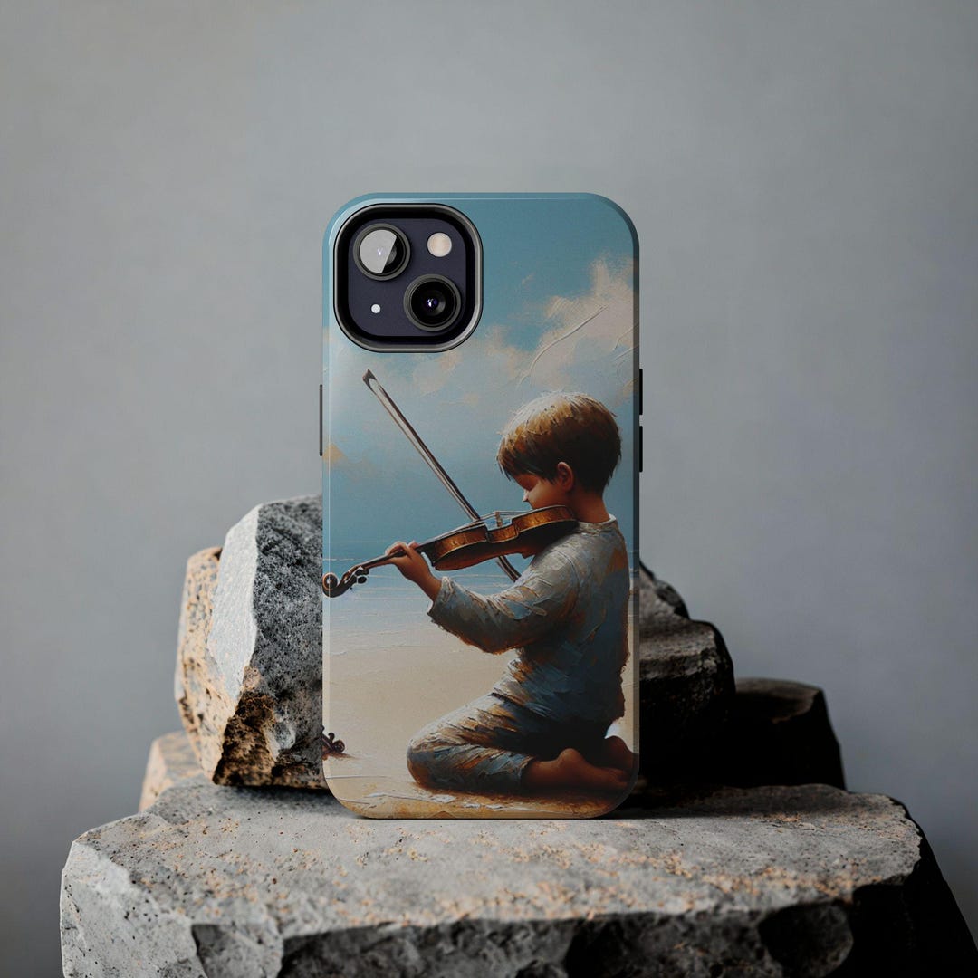 Kid With Violin at the Beach Phone Cases| Tough Case| Iphone, Samsung ...