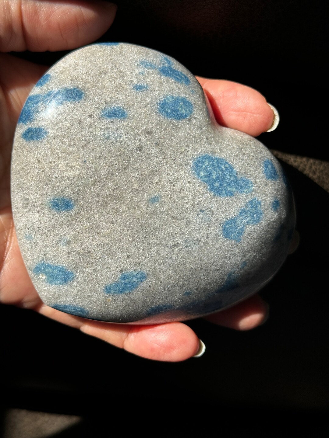 Heart Shaped Azurite in Quartz - Etsy