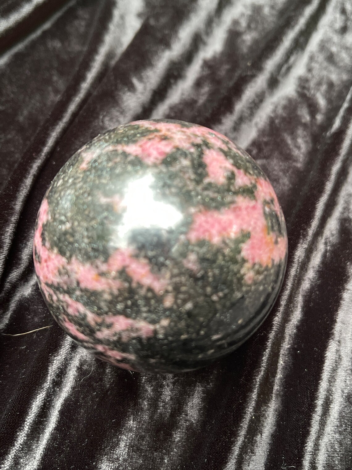Rhodonite Sphere - Etsy
