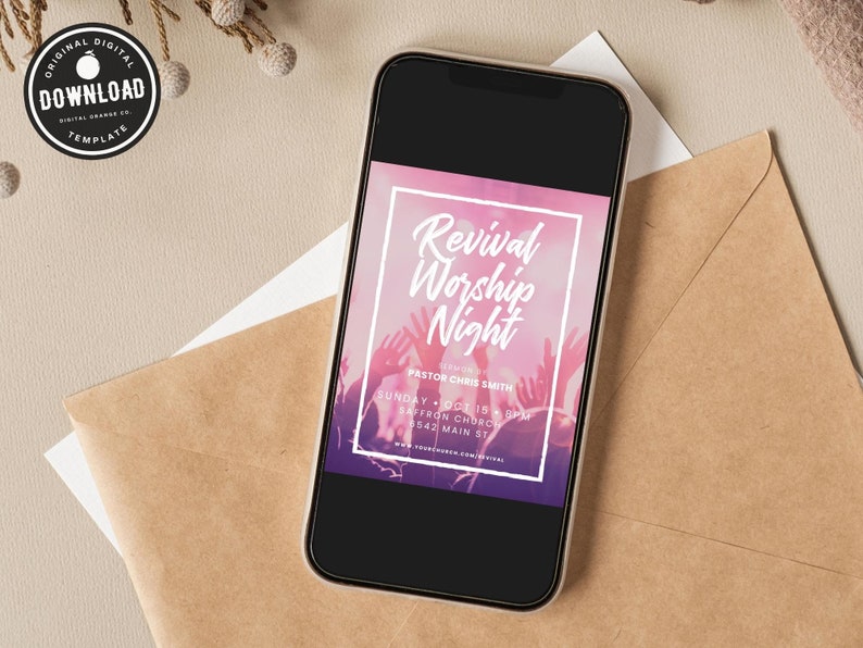 Church Revival Flyer: Holy Week, Easter Event - Canva Template (digital ...