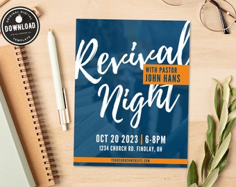 Church Revival Flyer Canva Template - Etsy