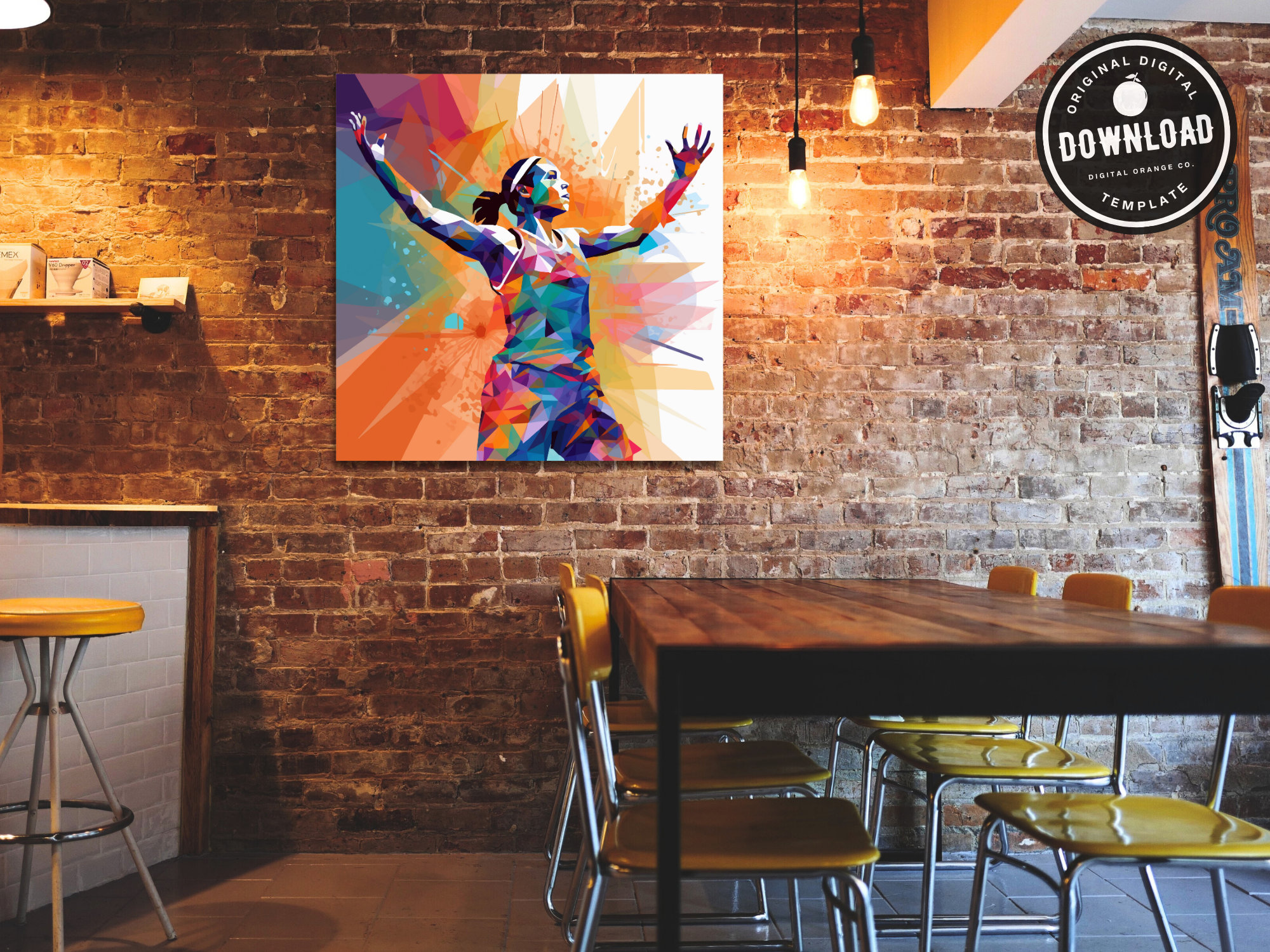 Victory WNBA Wall Decor | Modern Motivational WNBA Wall Art | Abstract ...