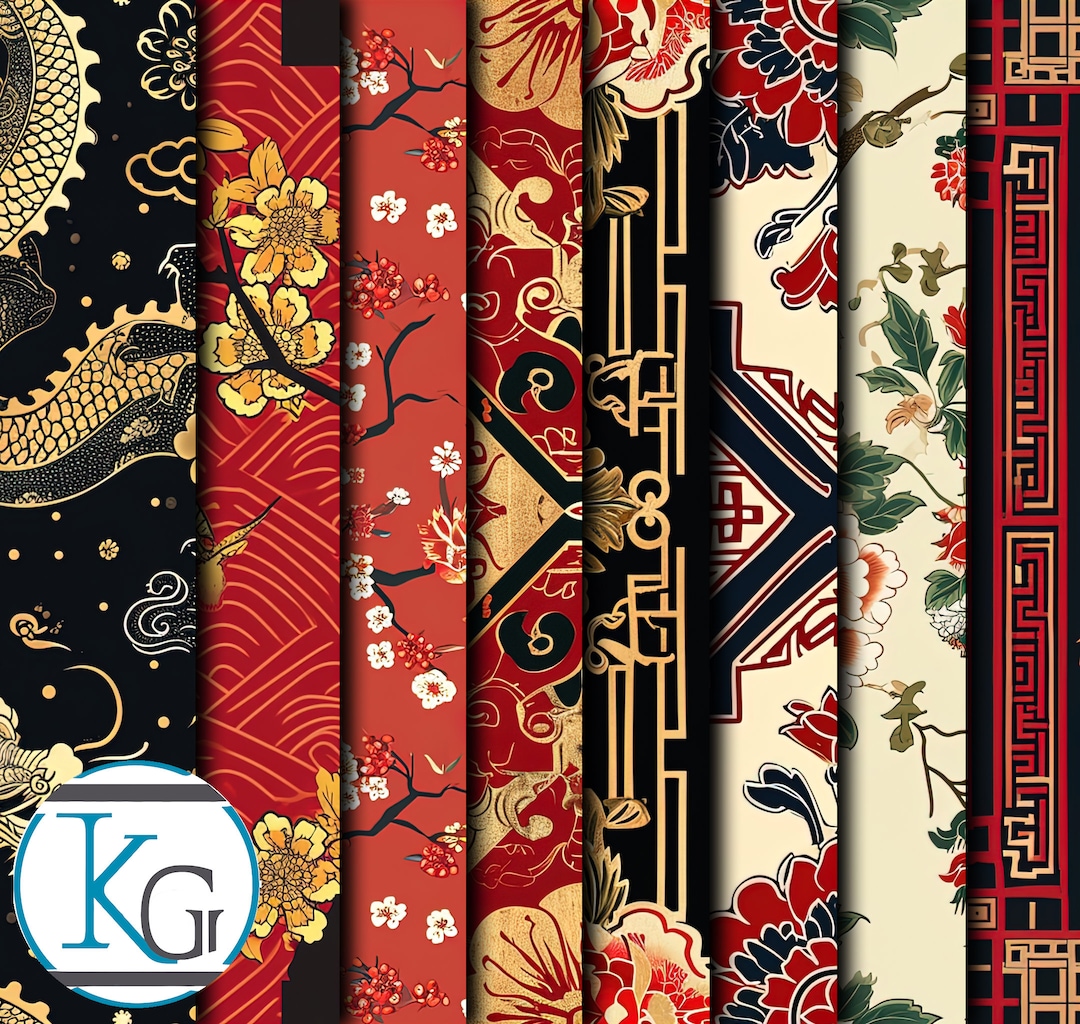 Chinese Designs Theme, Seamless, Tileable, Set 1, Format JPG 2K ...