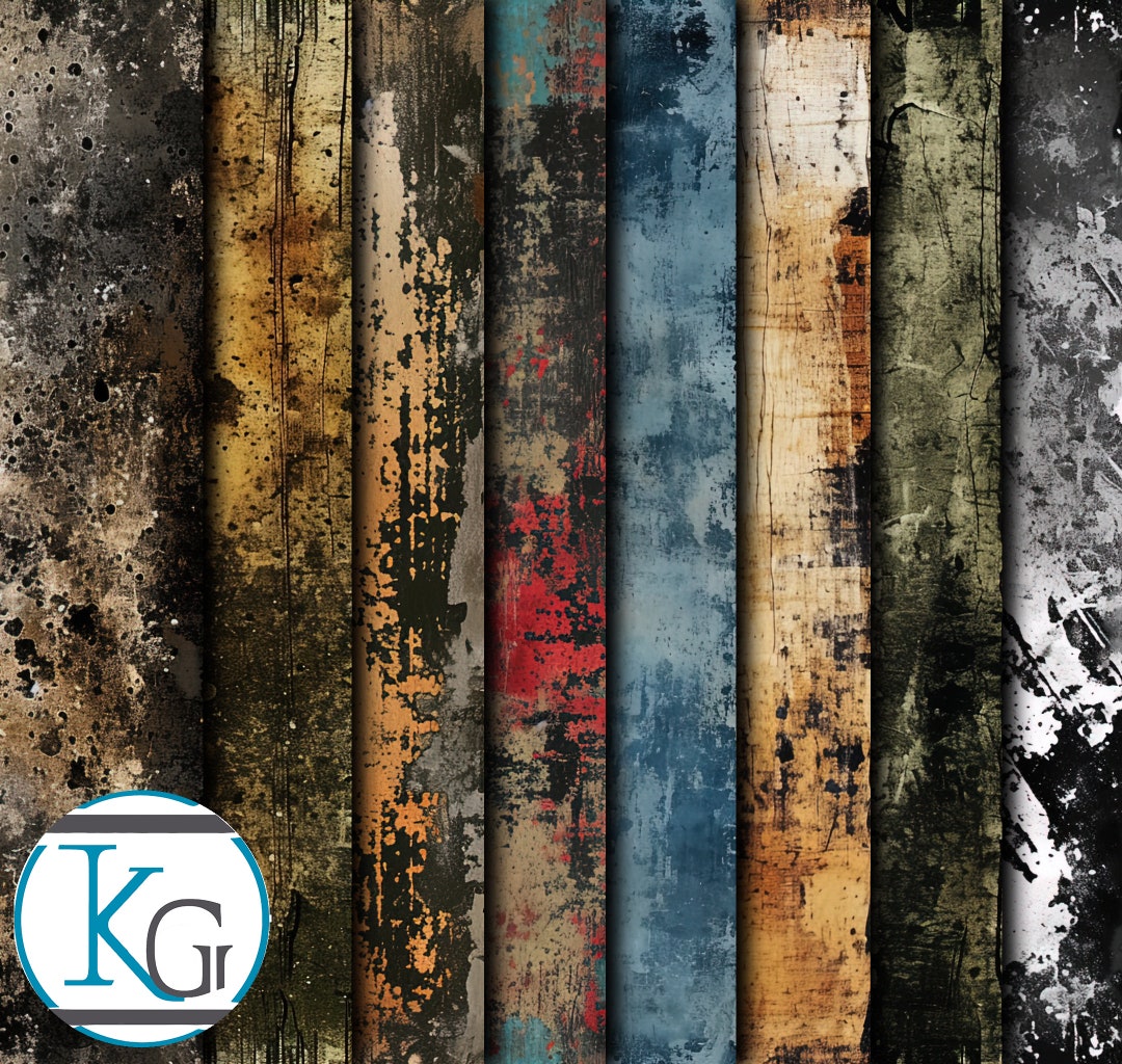 Grunge Designs, Seamless, Tileable, Set 1, Format JPG 2K Resolution, 8 ...