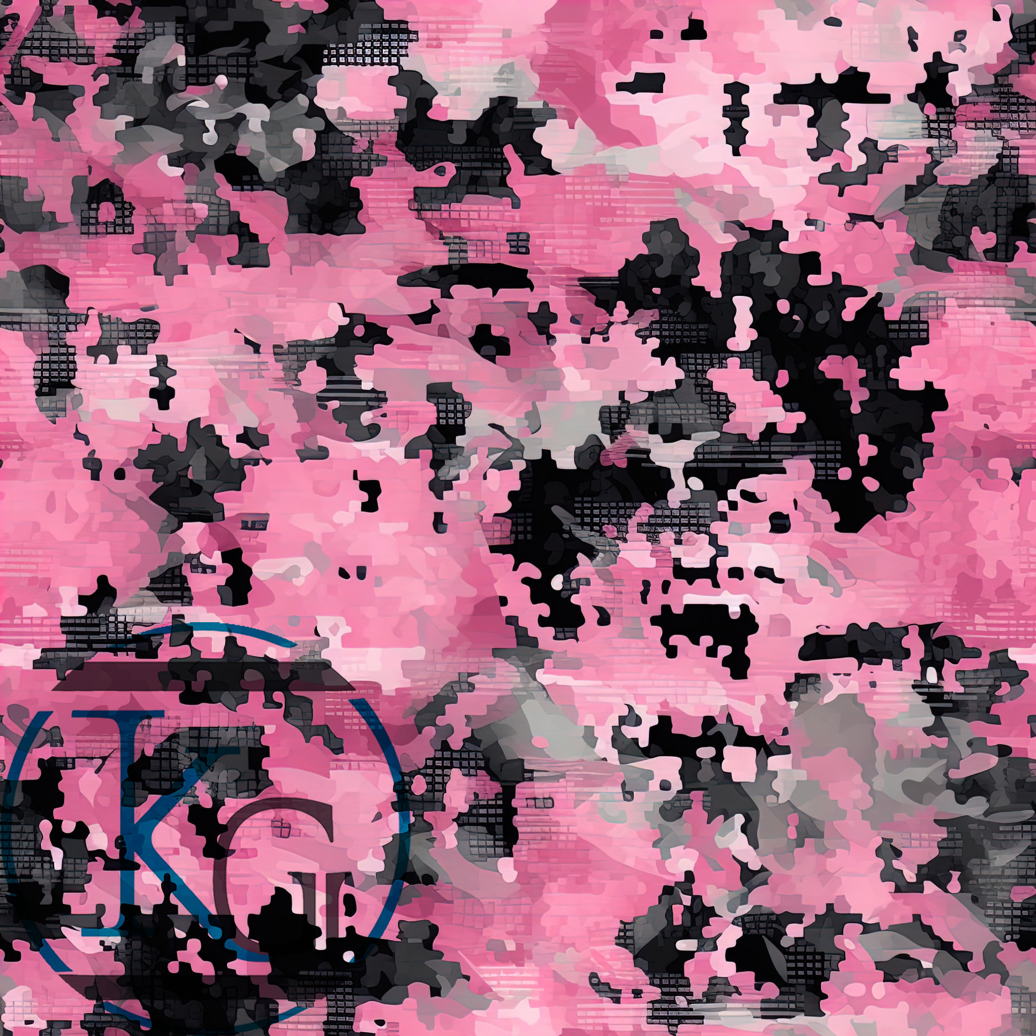 Pink Camo Designs, Seamless, Tileable, Set 1, Format JPG 2K Resolution ...