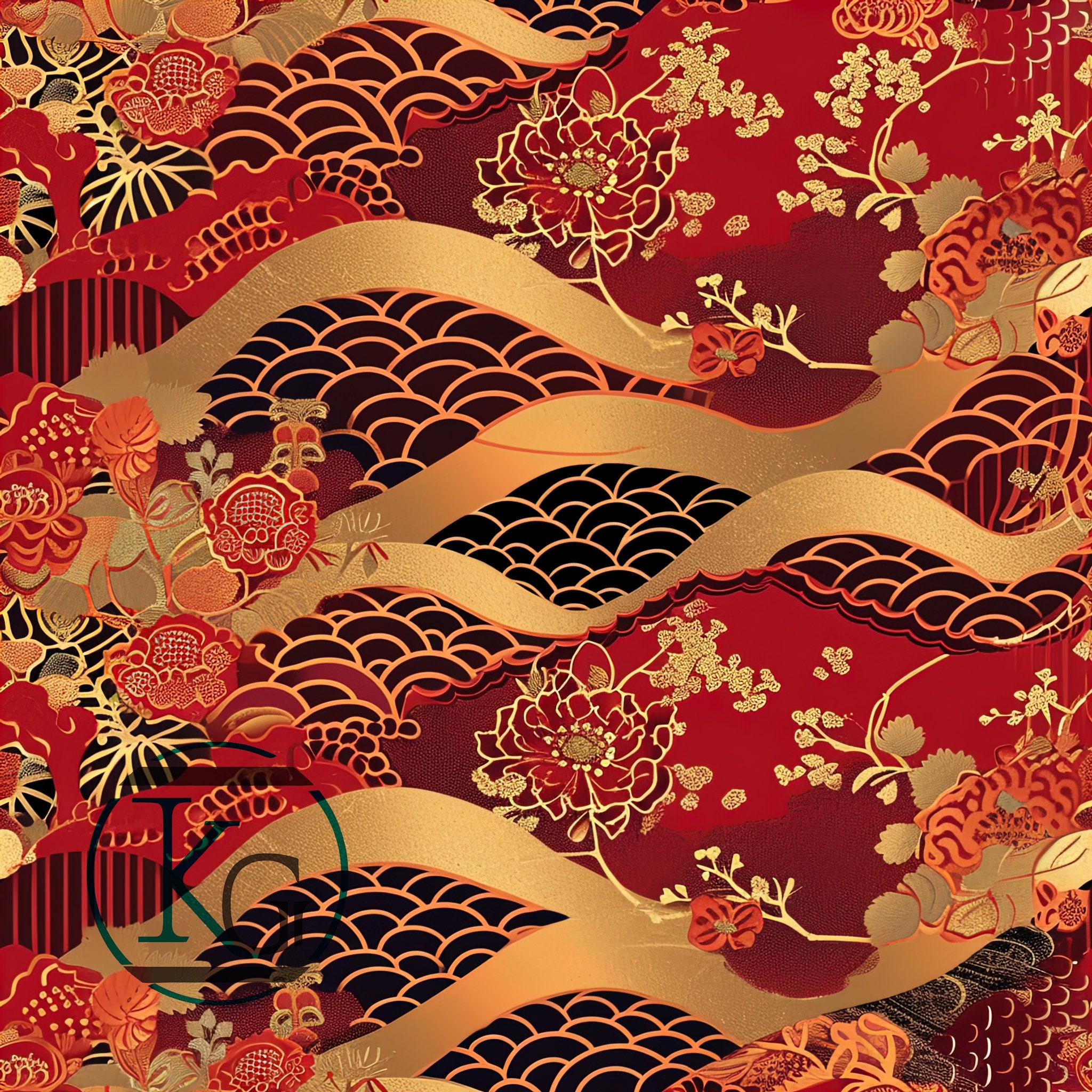 Kimono Designs, Seamless, Tileable, Set 2, Format JPG 2K Resolution, 8 ...