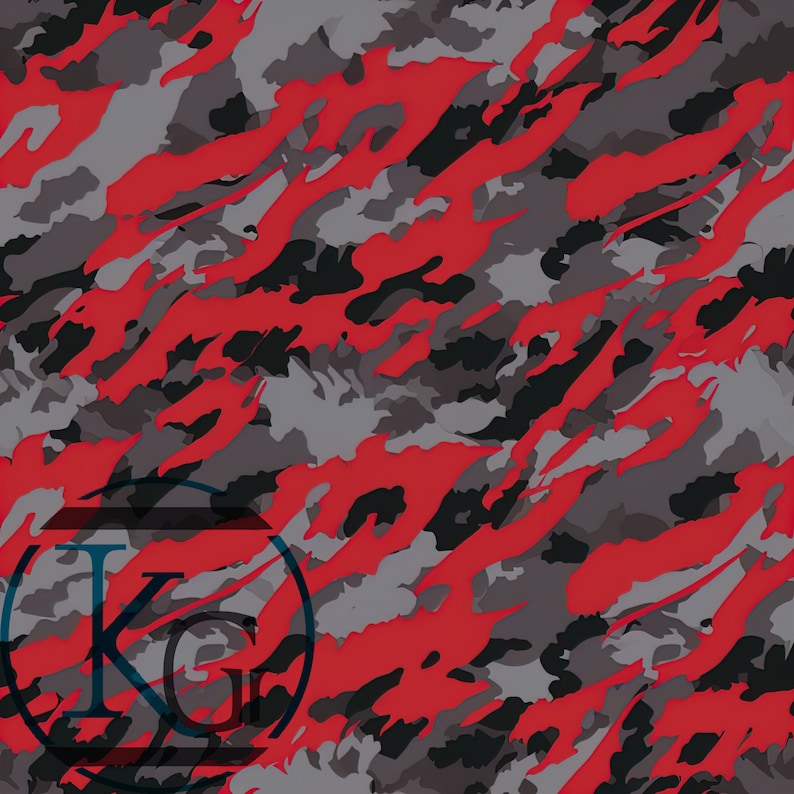 Red Camo Designs, Seamless, Tileable, Format JPG 2K Resolution, 8 ...