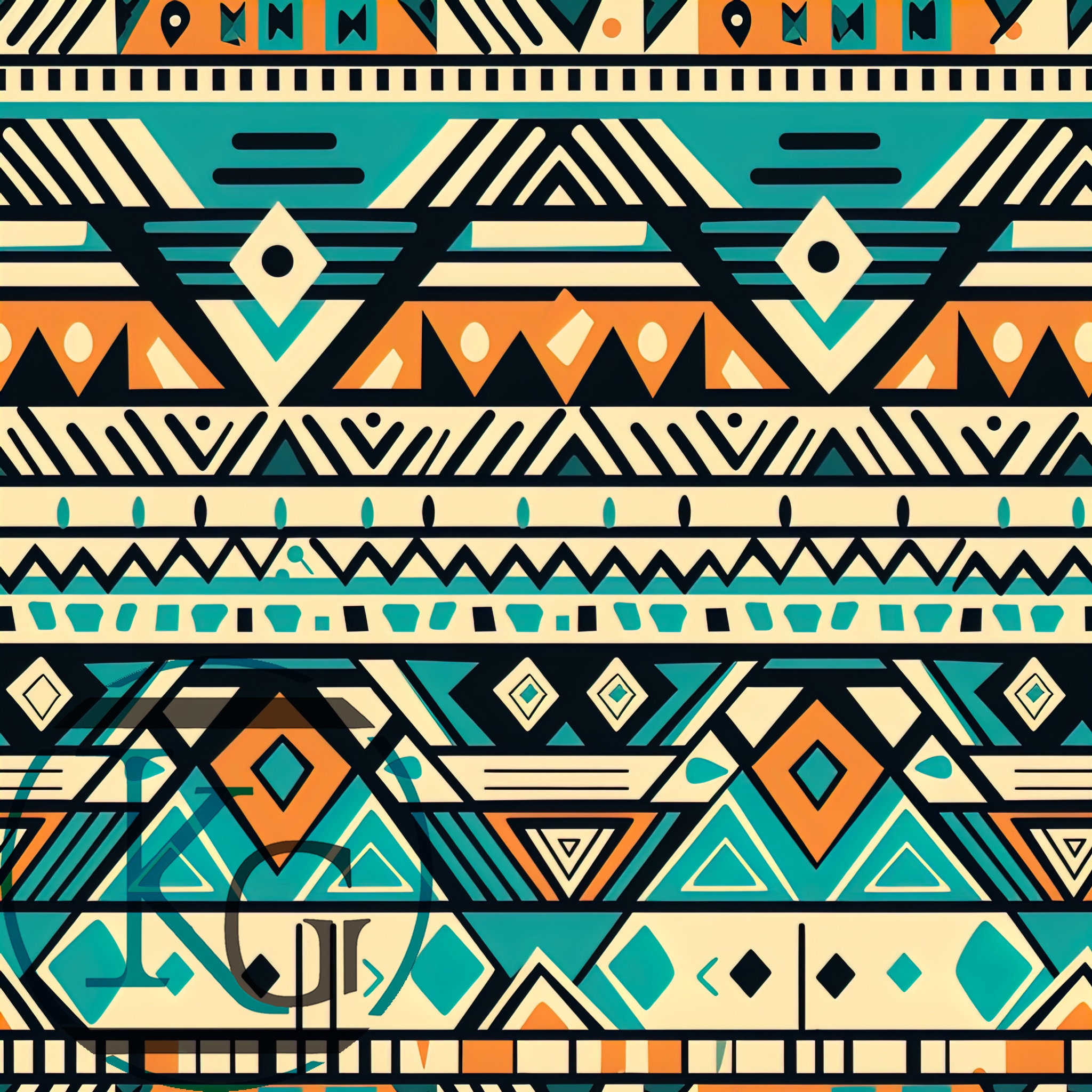 Tribal-ish Theme Designs, Seamless, Tileable, Set 1, Format JPG 2K ...