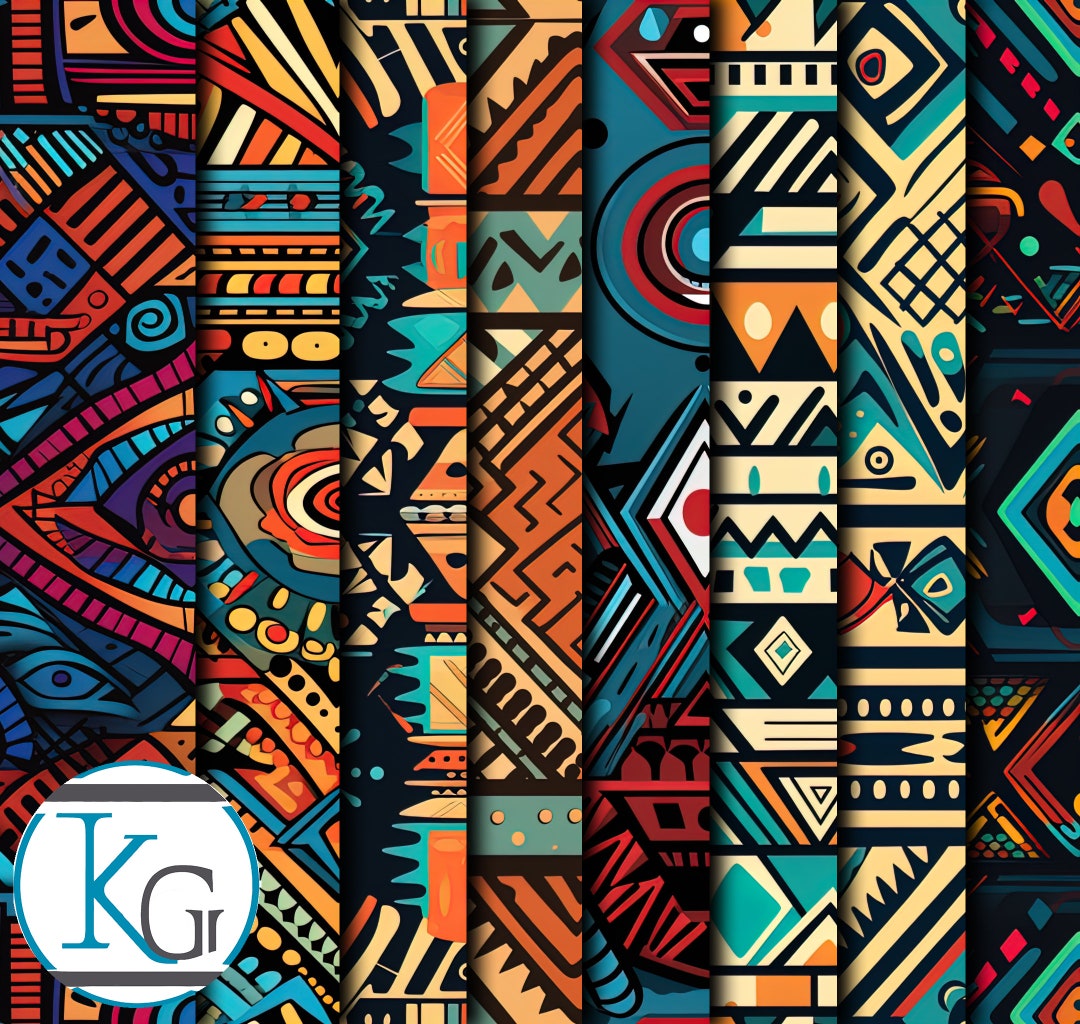 Tribal-ish Theme Designs, Seamless, Tileable, Set 1, Format JPG 2K ...