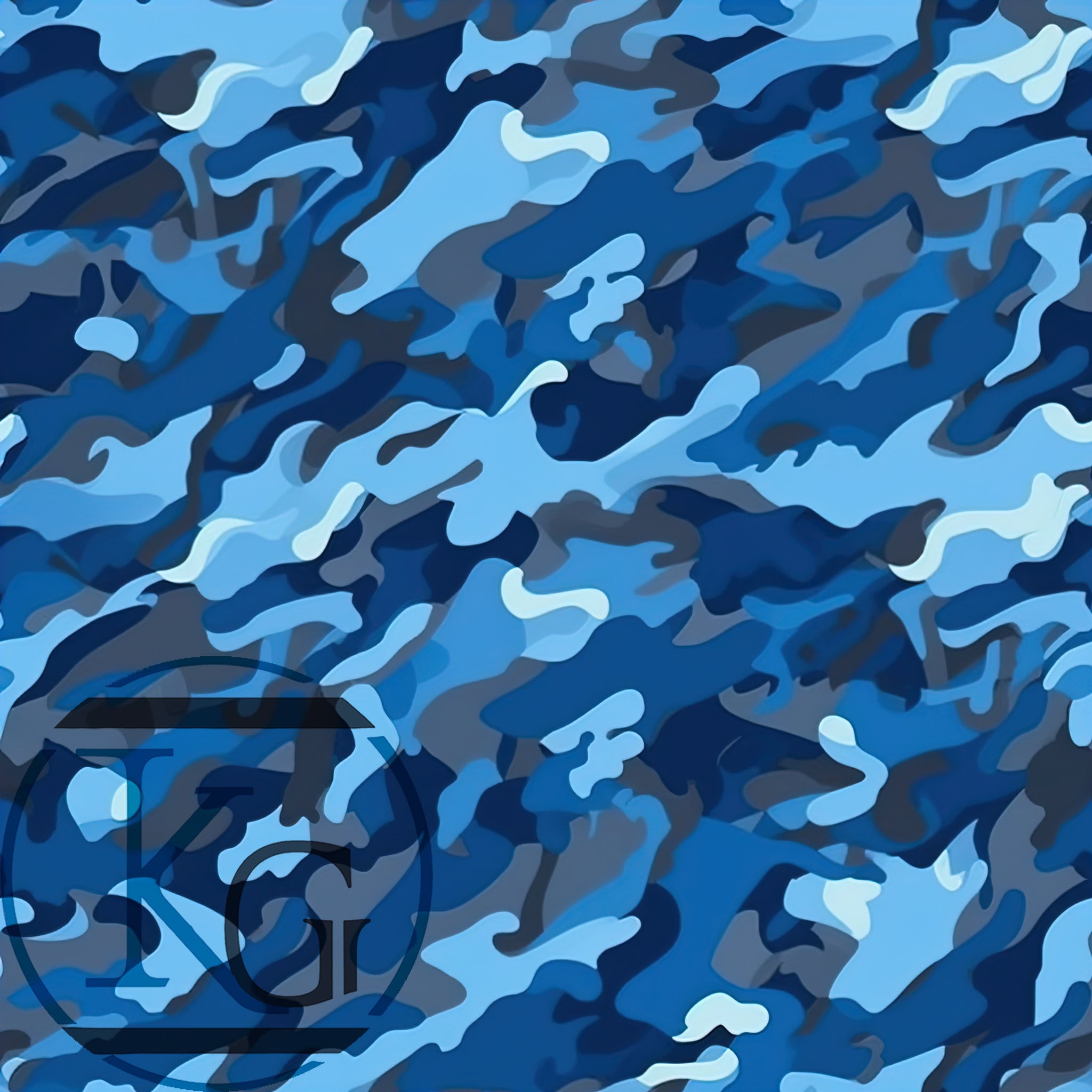 Blue Camo, Seamless, Tileable, Set 1, Format JPG 2K Resolution, 8 ...