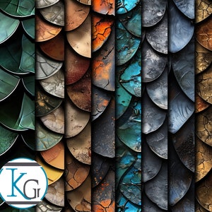 Dragon Scales Designs, Seamless, Tileable, Set 3, Format JPG 2K ...