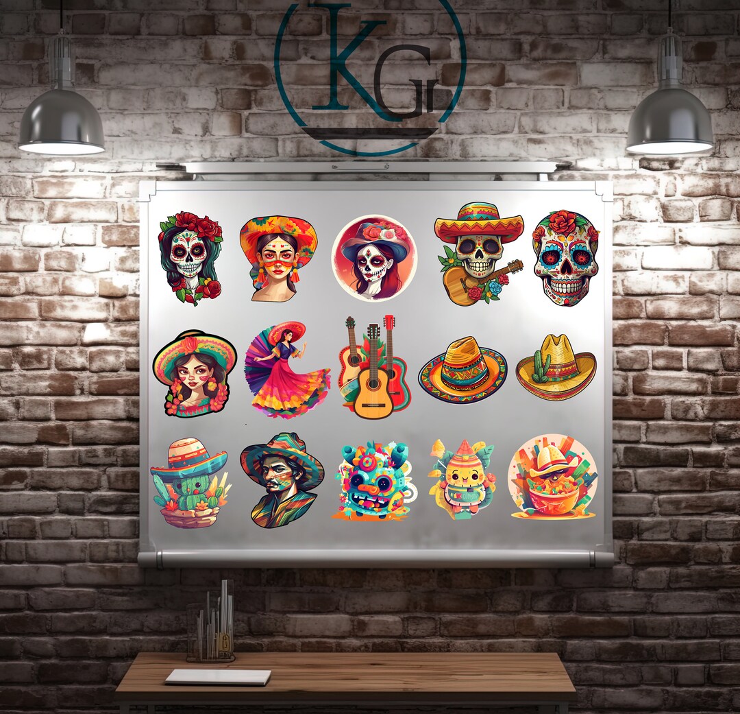 Printable, Designs, Cinco De Mayo "designs" for Stickers, Set of 15 ...