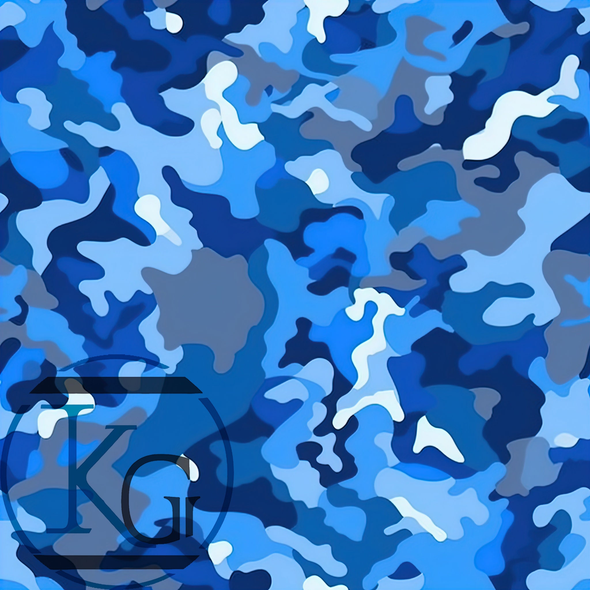 Blue Camo, Seamless, Tileable, Set 1, Format JPG 2K Resolution, 8 ...